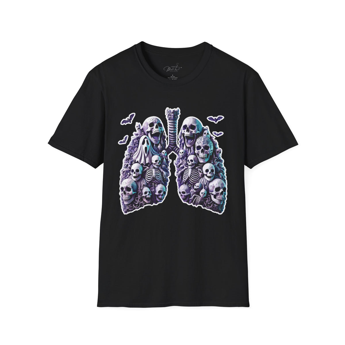 💀 Spooky Lungs (front) T-shirt: Respiratory Meets Halloween Haunts! 👻 ...